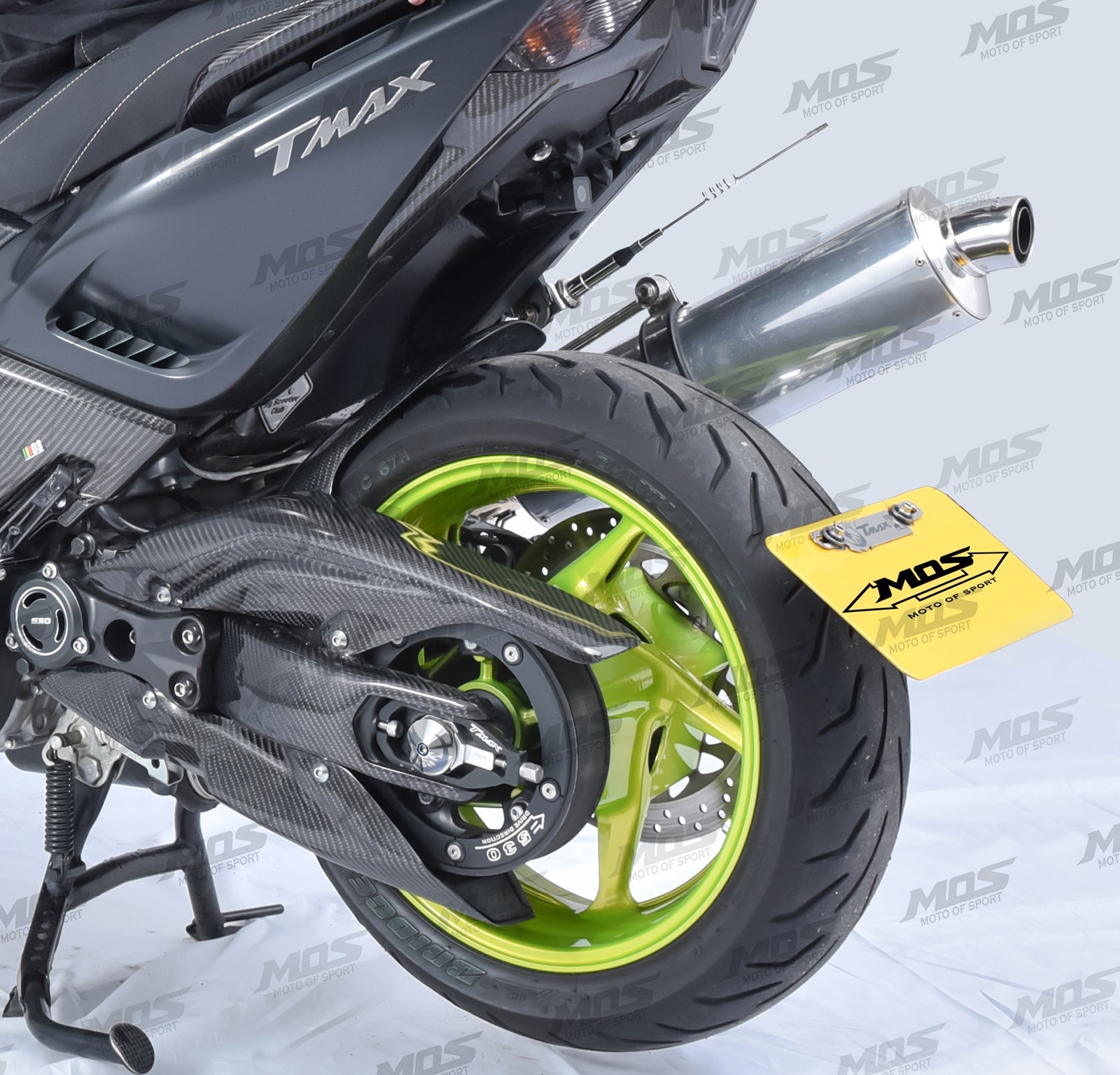 T-MAX 530 CF belt and swing arm covers - MOS