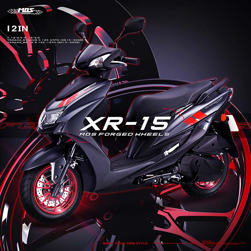 YAMAHA 12吋 XR15 鍛造輪框 15爪 - MOS